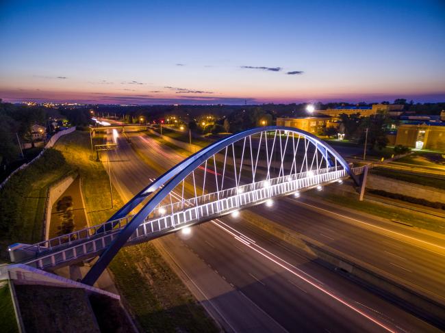 I-235 Pedestrian Bridge | Central Sales Lighting Alliance